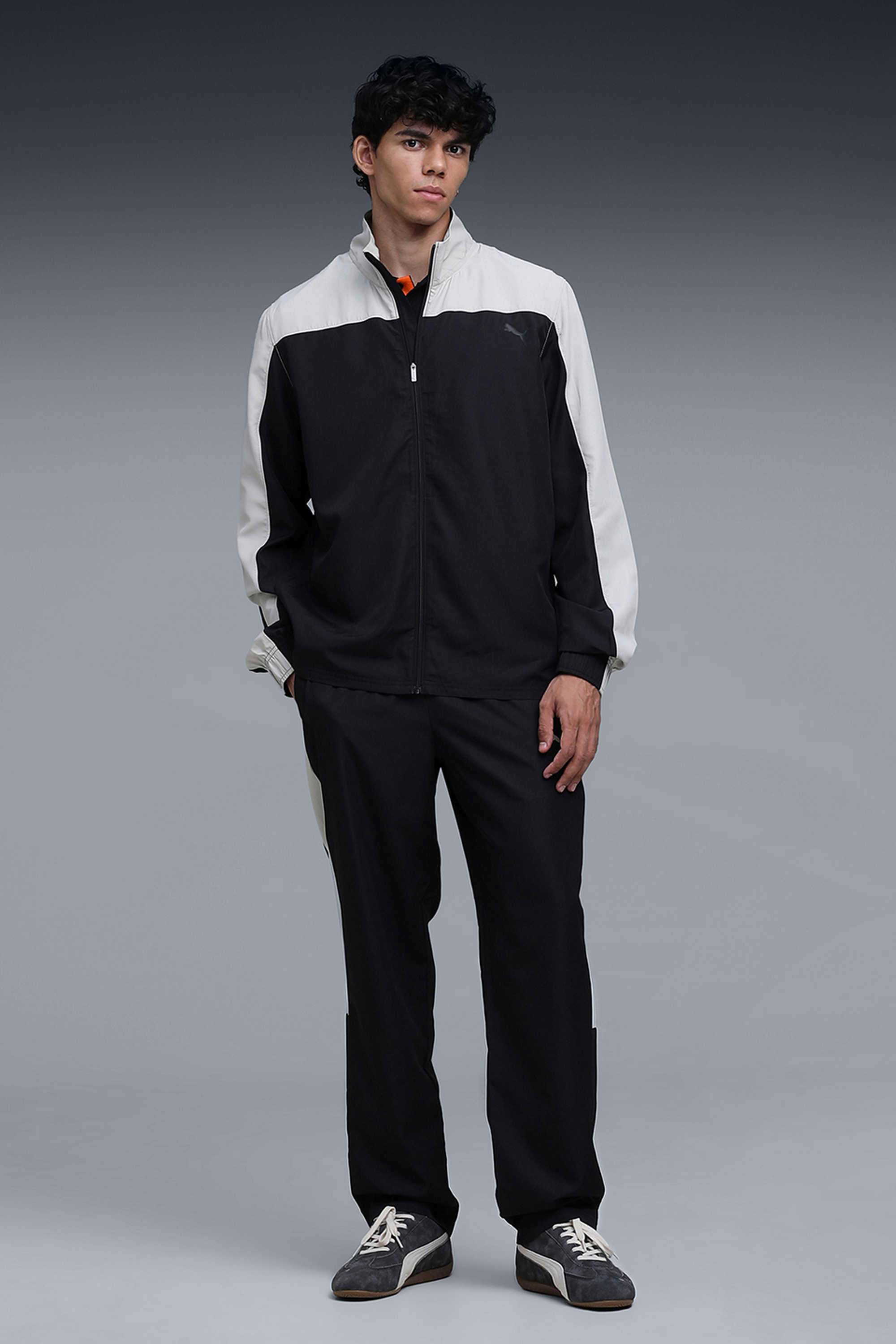 Essentials-Men-s-Sweat-Wicking-Woven-Tracksuit | SHOPPERS STOP ...